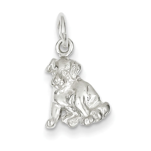 Sterling Silver Dog Charm QC922 | Joy Jewelers