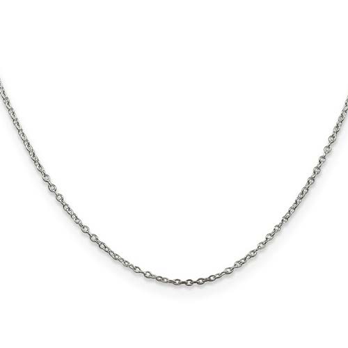 Sterling Silver 16in Cable Chain 1mm QCL025-16 | Joy Jewelers