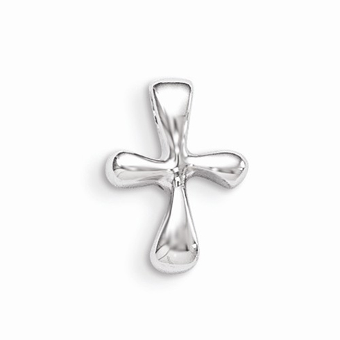 Sterling Silver Child's Freeform Cross Pendant 1/2in QP4031