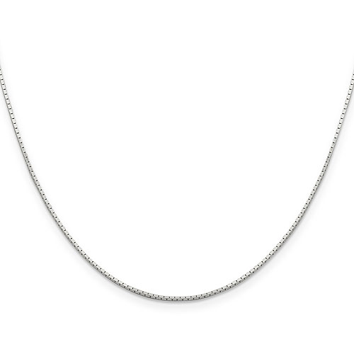 Sterling Silver 20in Mirror Box Chain 1mm QPE23-20 | Joy Jewelers