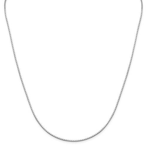 Sterling Silver 20in Mirror Box Chain 1.25mm QPE24-20 | Joy Jewelers