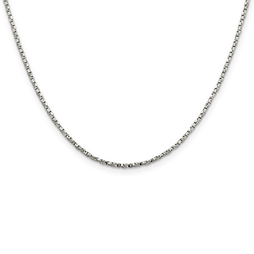 Sterling Silver 20in Twisted Box Chain 1.75mm QPE27-20 | Joy Jewelers