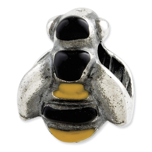 Sterling Silver Reflections Enameled Bumble Bee Bead QRS2807