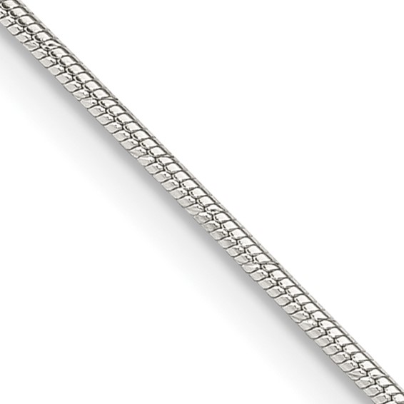 Sterling Silver 24in Diamond-cut Snake Chain 1.2mm QSD1-24