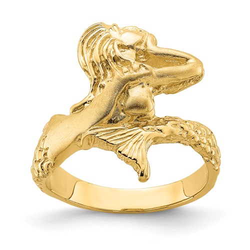 14k Yellow Gold Mermaid Ring R731 | Joy Jewelers