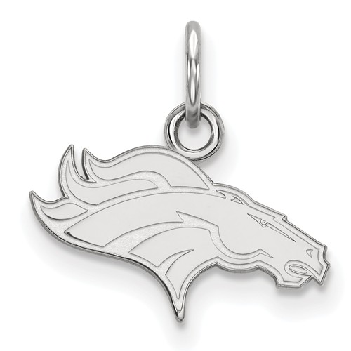 10k White Gold 1/2in Denver Broncos Logo Charm 1W001BRO | Joy Jewelers