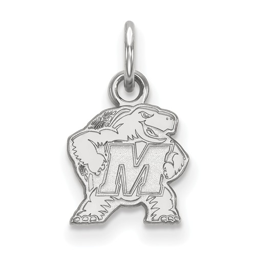 14k White Gold 3/8in University of Maryland Logo Charm 4W001UMD