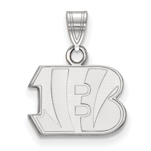 14k White Gold 1/2in Cincinnati Bengals Pendant 4W002BEN