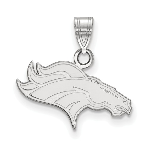 14k White Gold Small Denver Broncos Pendant 4W002BRO | Joy Jewelers