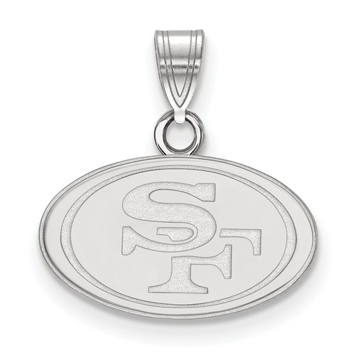 10k White Gold 1/2in San Francisco 49ers Pendant 1W002FOR