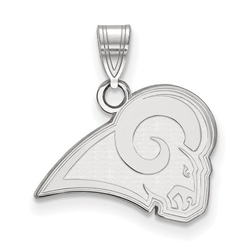 Sterling Silver 1/2in Los Angeles Rams Pendant SS002RAM | Joy Jewelers