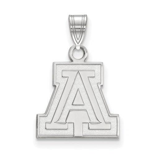 Sterling Silver 1/2in University of Arizona Block A Pendant SS002UAZ