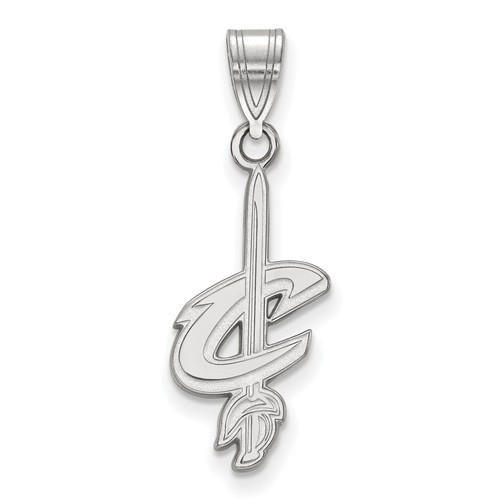 Sterling Silver 5/8in Cleveland Cavaliers Logo Pendant SS003CAV