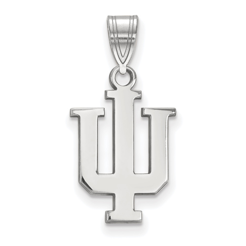 Sterling Silver 5/8in Indiana University Logo Pendant SS003IU