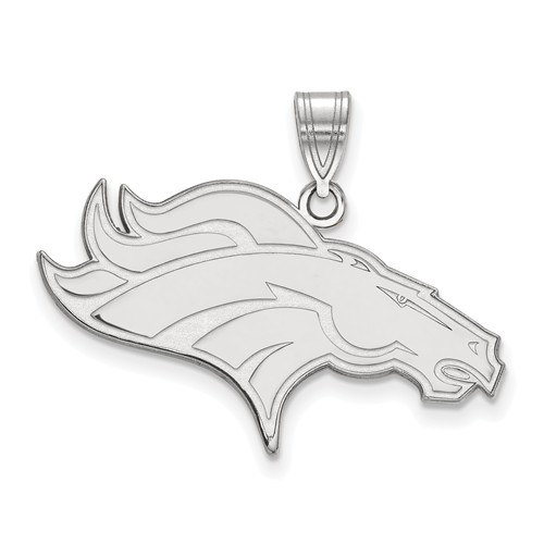 Sterling Silver 1in Denver Broncos Pendant SS004BRO | Joy Jewelers
