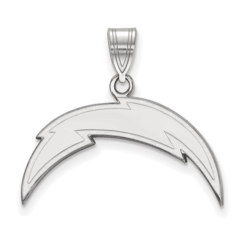 14k White Gold 5/8in Los Angeles Chargers Pendant 4W004CHA