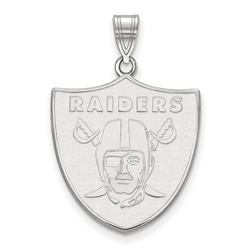 Sterling Silver 1in Oakland Raiders Pendant SS004RAI | Joy Jewelers