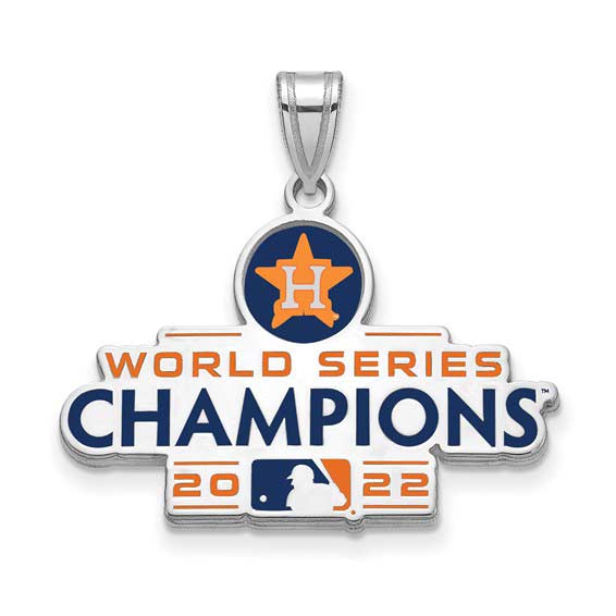 Sterling Silver Houston Astros World Series 2022 Enamel Pendant SS005AST22