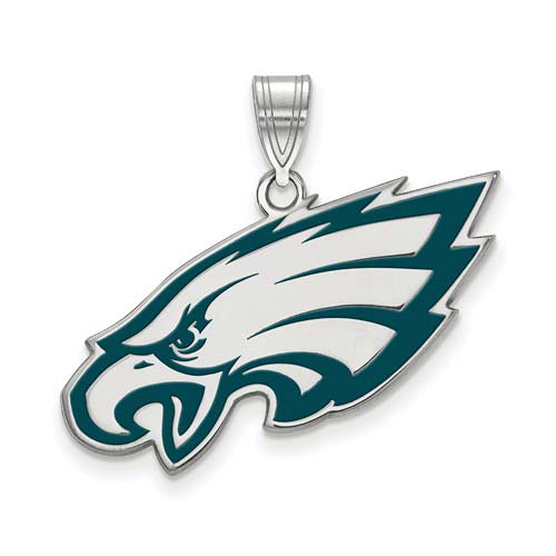 Philadelphia Eagles Small Enamel Pendant Sterling Silver SS010EAG