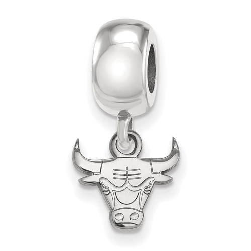 Sterling Silver Chicago Bulls Small Dangle Bead SS016BUL