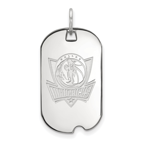Sterling Silver Small Dallas Mavericks Dog Tag SS018MAV | Joy Jewelers