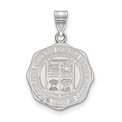 Bowling Green State University Crest Pendant 3/4in Sterling Silver SS024BG