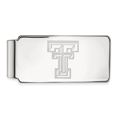 10kt White Gold Texas Tech University Money Clip 1W025TXT