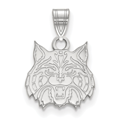 14k White Gold 1/2in University of Arizona Wildcat Pendant 4W025UAZ