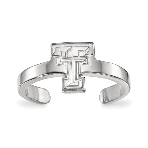 Sterling Silver Texas Tech University Toe Ring SS029TXT | Joy Jewelers