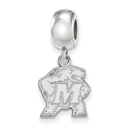 Sterling Silver University of Maryland Dangle Bead SS031UMD