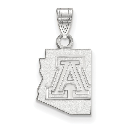 Sterling Silver 1/2in University of Arizona State Outline Pendant SS038UAZ