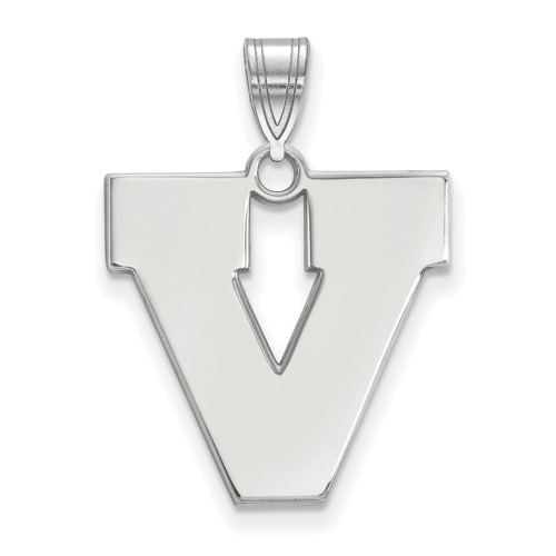 10kt White Gold 3/4in University of Virginia V Pendant 1W046UVA