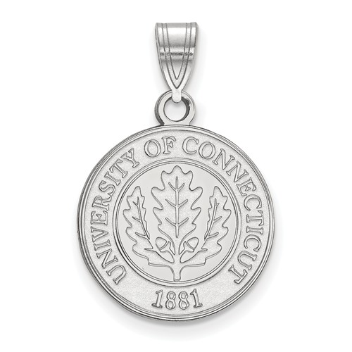 University of Connecticut Crest Pendant 5/8in Sterling Silver SS048UCT