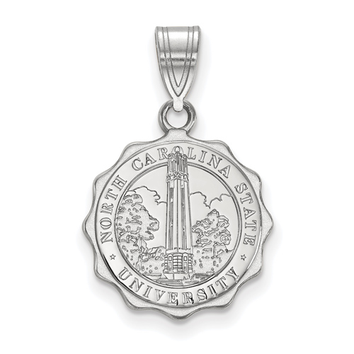 Sterling Silver 5/8in North Carolina State University Crest Pendant ...