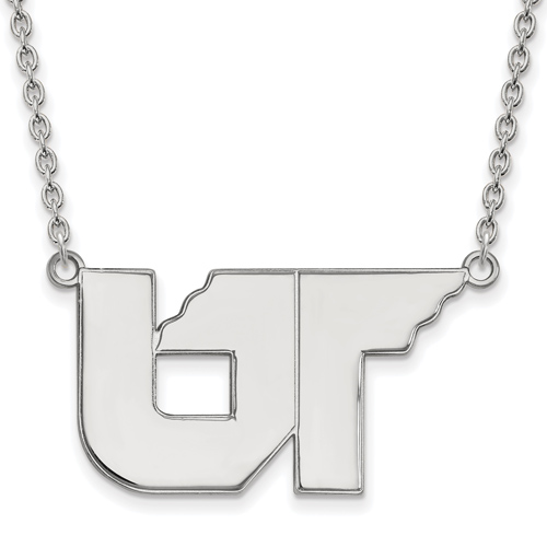 Silver University of Tennessee UT Logo Pendant with 18in Chain SS065UTN-18