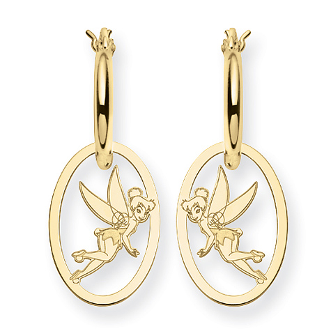 Tinker Bell Hoop Earrings - 14k Gold WD253Y | Joy Jewelers