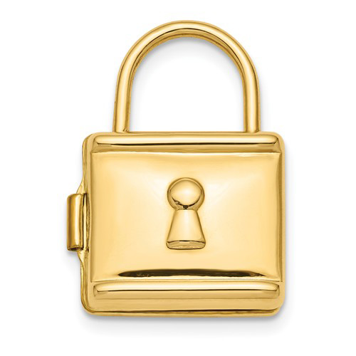 14kt Yellow Gold 1/2in Square Lock Locket XL726 | Joy Jewelers