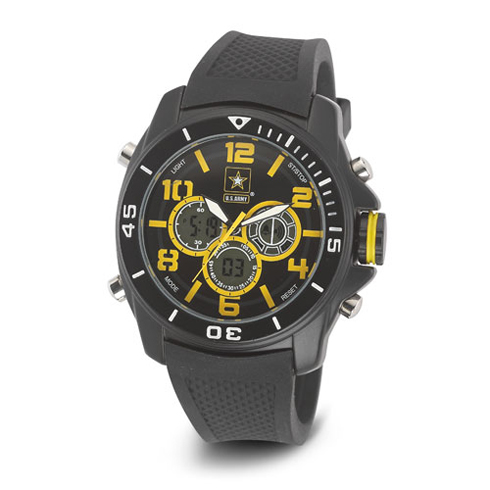 Wrist Armor US Army Watch C24 Digital Chronograph Black Yellow Dial XWA4551