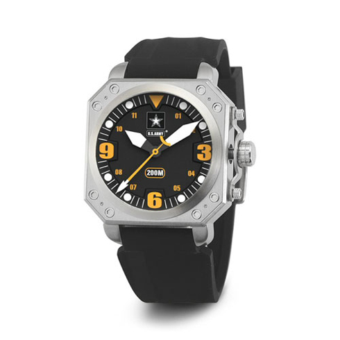 Wrist Armor US Army C4 Watch Black Dial with Black Rubber Strap XWA4554