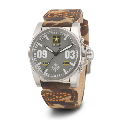 Wrist Armor US Army Watch C1 Gray Dial with Camo Nylon Strap XWA4569
