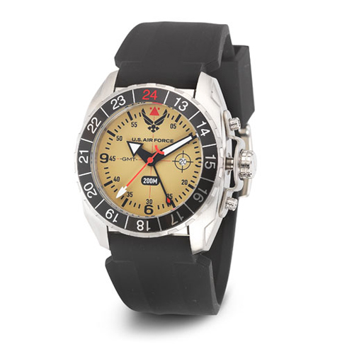 Wrist Armor US Air Force C3 Watch Yellow Dial with Black Silicone Strap ...