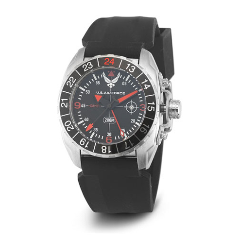 Wrist Armor US Air Force C3 Watch Black Dial with Black Silicone Strap ...