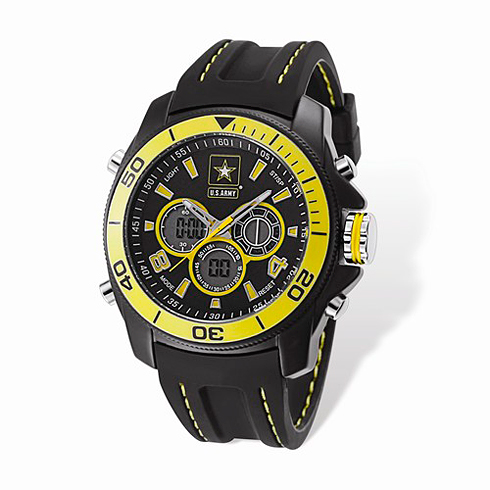 Wrist Armor US Army C29 Digital Chronograph Watch Black Yellow Dial XWA5306