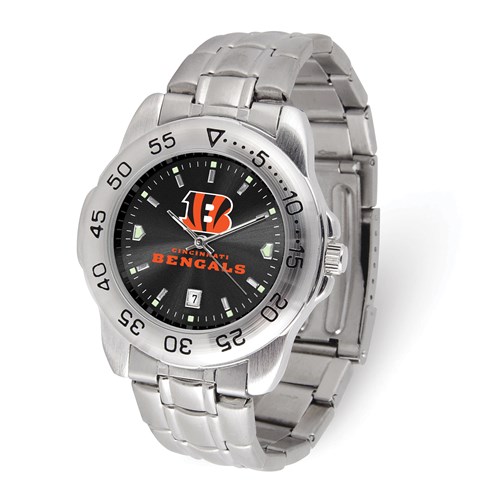 Game Time Cincinnati Bengals Sport Steel Watch XWM3521 | Joy Jewelers