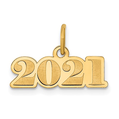 14k Yellow Gold Classic Graduation 2021 Charm YC1446 | Joy Jewelers