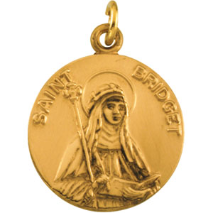 14k St. Bridget Medal 18mm JJR41752_14K | Joy Jewelers