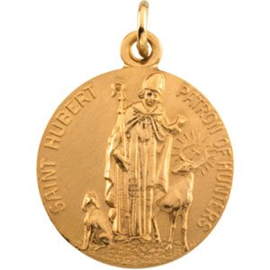 14k St. Hubert Medal 18mm JJR41784_14K | Joy Jewelers