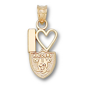 Oakland Raiders 5/8in 14k Shield Pendant RAI011 | Joy Jewelers