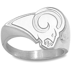 St Louis Rams Men's Logo Ring - Sterling Silver RAM009GR-SS