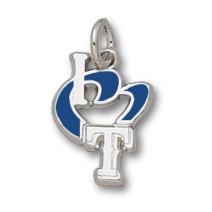 Sterling Silver 1/2in I Love the Texas Rangers Enamel Pendant RAN014E-SS